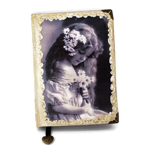 Cute Little Girl Notebook With Hard Covers, Retro Chic Writing Gift ...