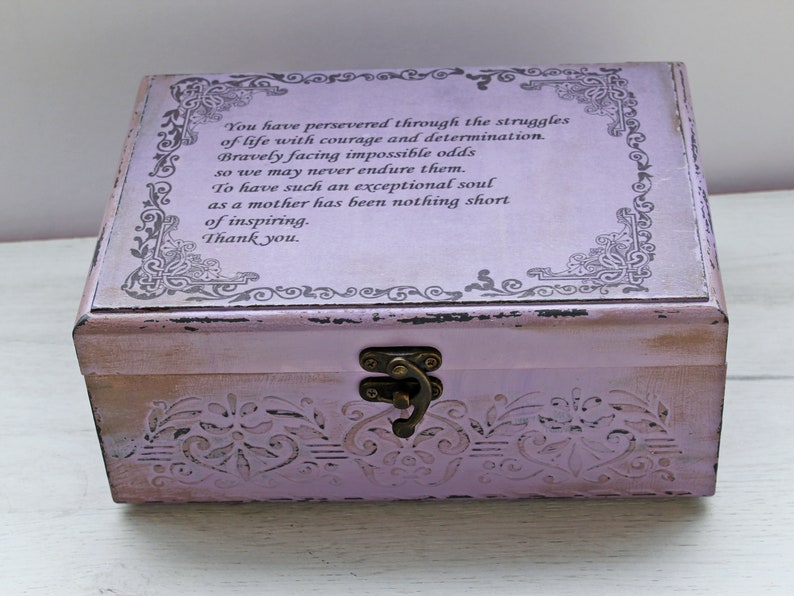 Purple Personalized Tea box favorite quote gift gift for | Etsy