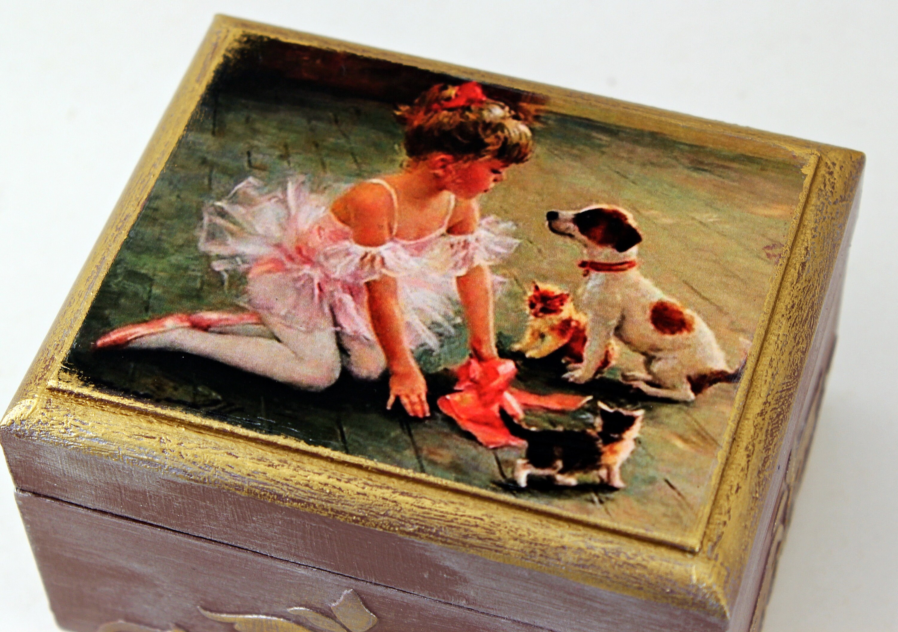 Small ballerina jewelry box cute ballet gift for girl dance | Etsy