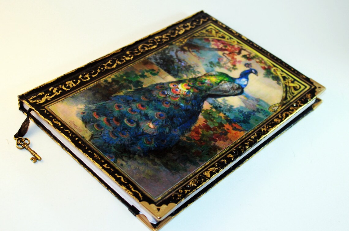Peacock Notebook Journal Peacock Gift Personal Diary Women - Etsy