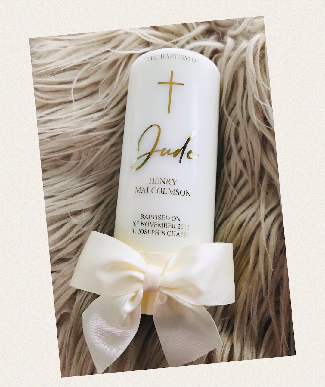 Christening Candle, Baptism Candle, Personalised Christening Candle ...