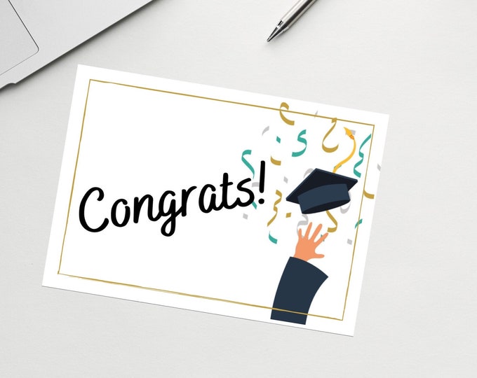 PRINTABLE Graduation Card 3.5x5 Inches Folded Instant Download - Etsy