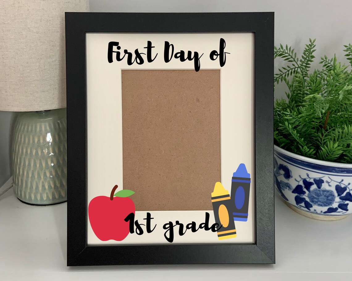 First Day of Kindergarten Frame Personalized Grade Picture | Etsy