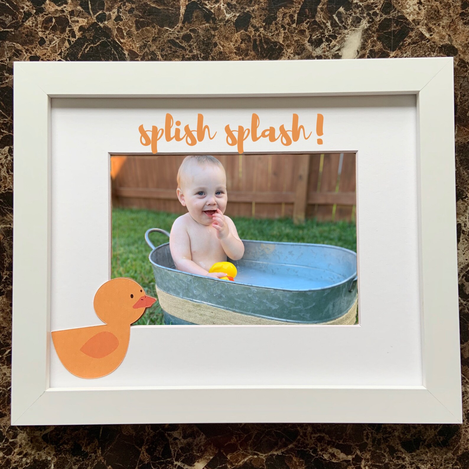 Baby Picture Frame | Splish Splash Duck Frame | Personalized Picture ...