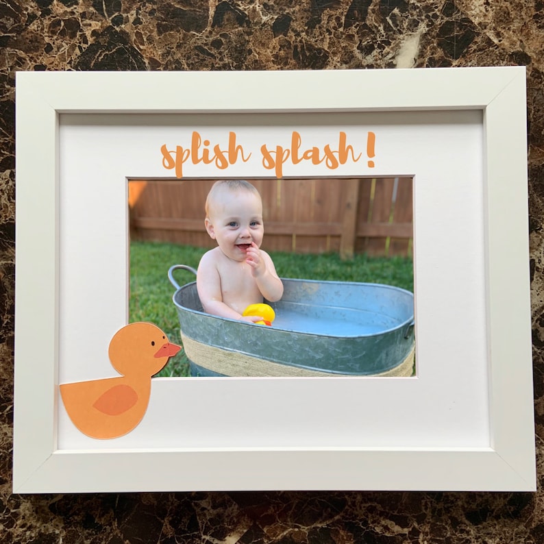 Baby Picture Frame Splish Splash Duck Frame Personalized - Etsy