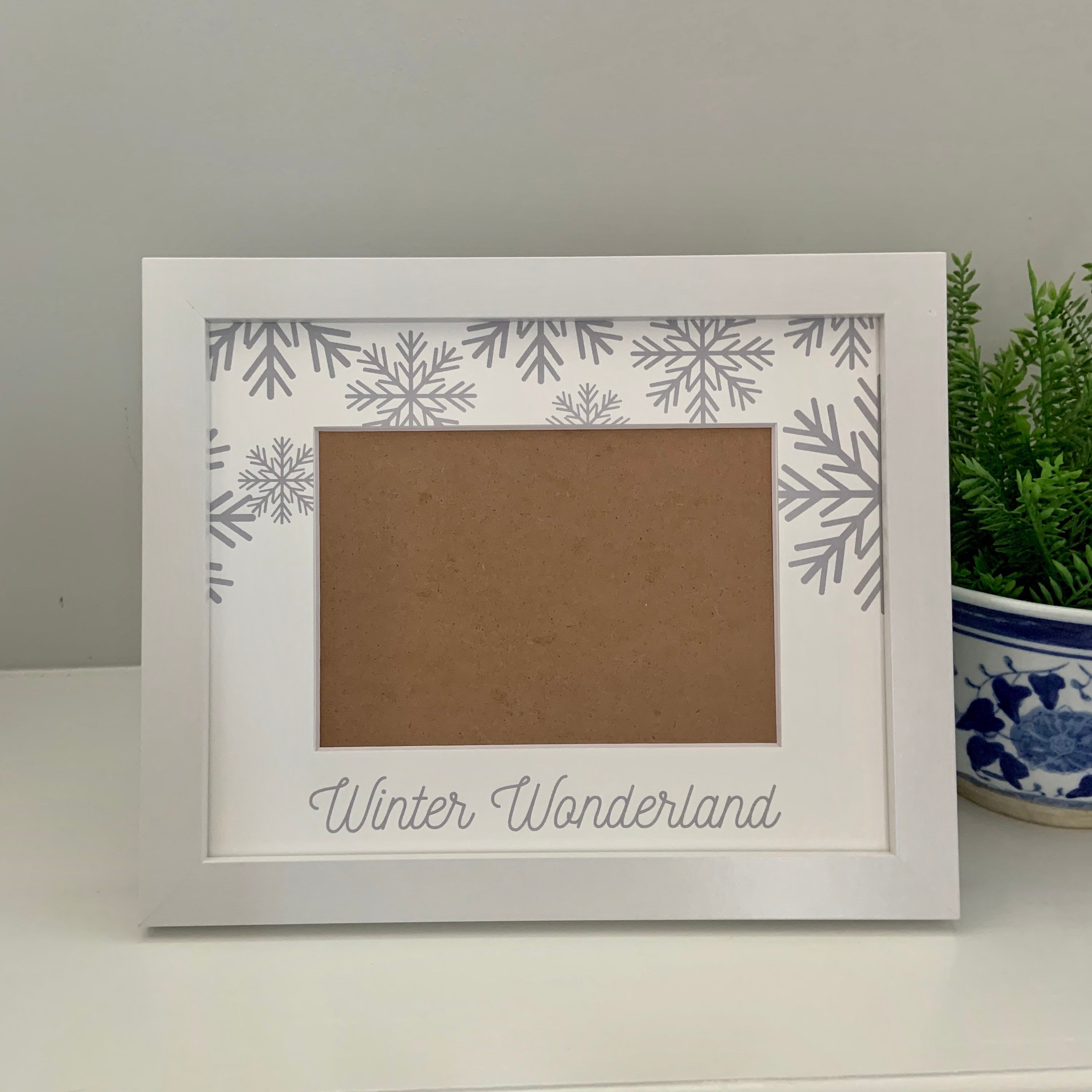 Snowflake Picture Frame Personalized Picture Frame 5x7 | Etsy
