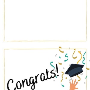 PRINTABLE Graduation Card | 3.5x5 Inches Folded | Instant Download - Etsy