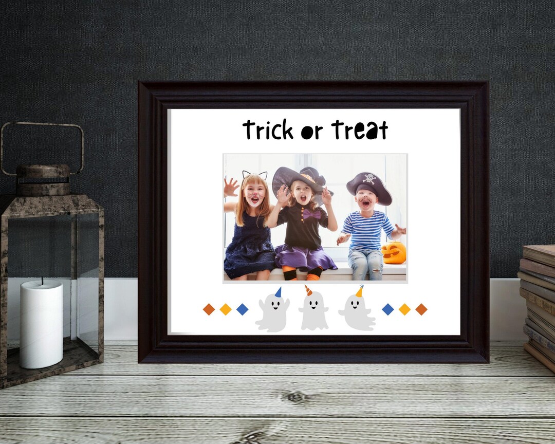 Halloween Picture Frame | Personalized Frame for 5x7 Photo | Trick or ...