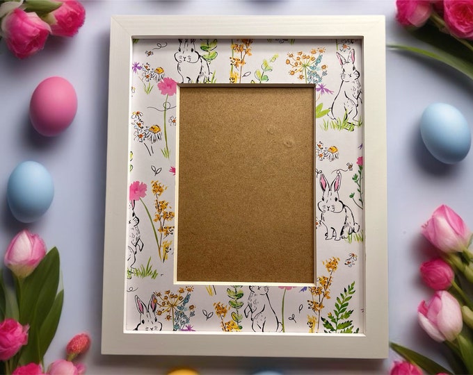 Easter Frame Happy Easter Frame Personalized Holiday Bunny Family Photo ...