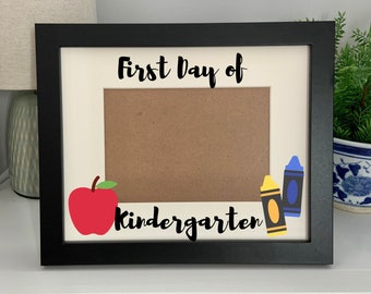 First Day of Kindergarten Personalized Picture Frame Back to - Etsy