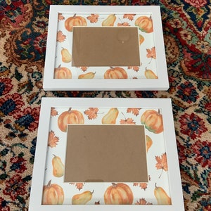 Fall Picture Frame for 5x7 Photo | Fall Decor | Fall Leaves & Pumpkins ...