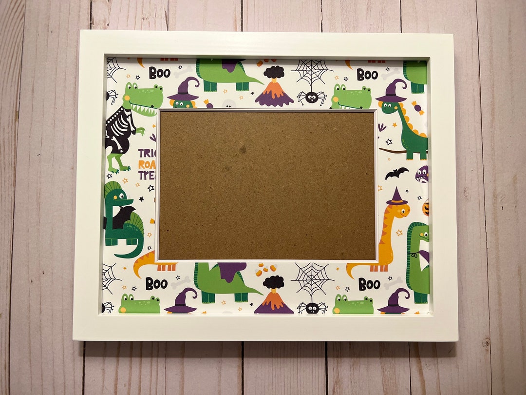Dinosaur Halloween Picture Frame Personalized Frame for 5x7 Photo - Etsy