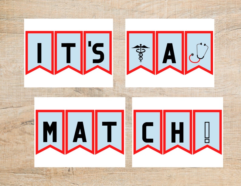 Residency Match Day Printable Banner Digital Download DIY | Etsy