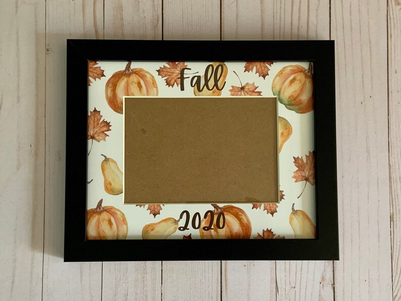 Fall Picture Frame for 5x7 Photo | Fall Decor | Fall Leaves & Pumpkins ...
