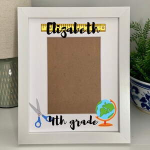 School Picture Frame - Personalize With Child Name and Grade - 5x7 ...