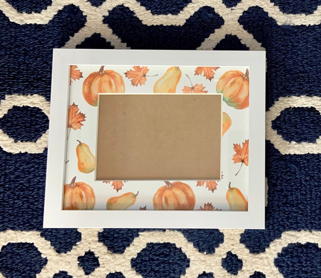 Fall Picture Frame for 5x7 Photo | Fall Decor | Fall Leaves & Pumpkins ...