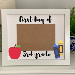 First Day of Kindergarten Frame | Personalized Grade Picture Frame ...