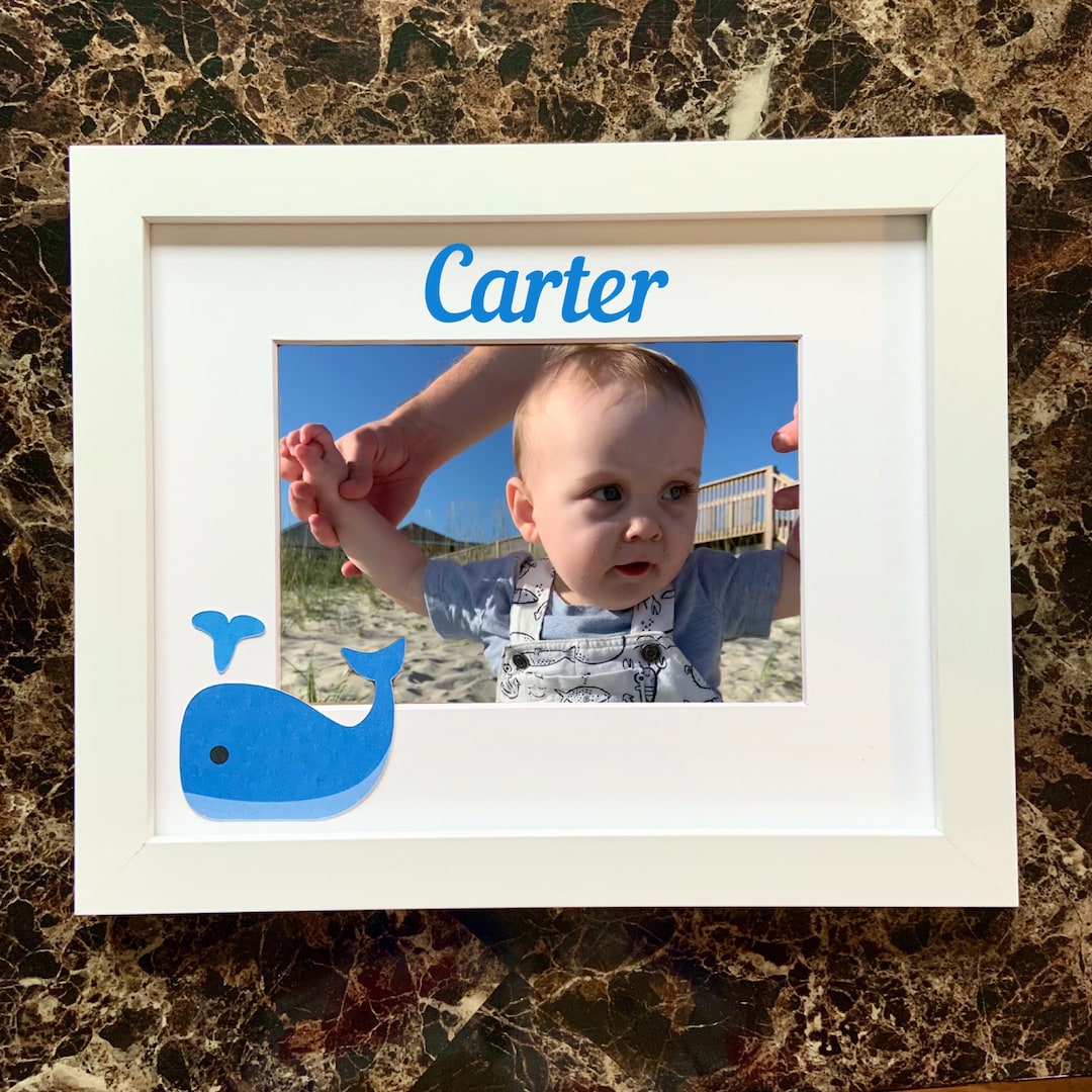 Whale Picture Frame | Personalized Picture Frame 5x7 | Baby Picture ...