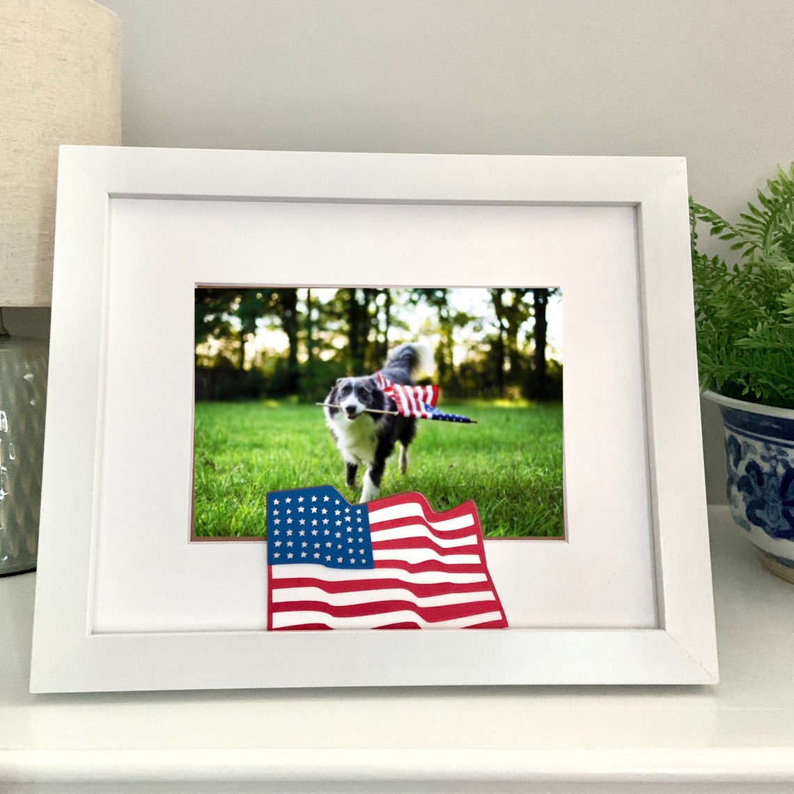 American Flag Picture Frame Personalized Picture Frame 5x7 - Etsy