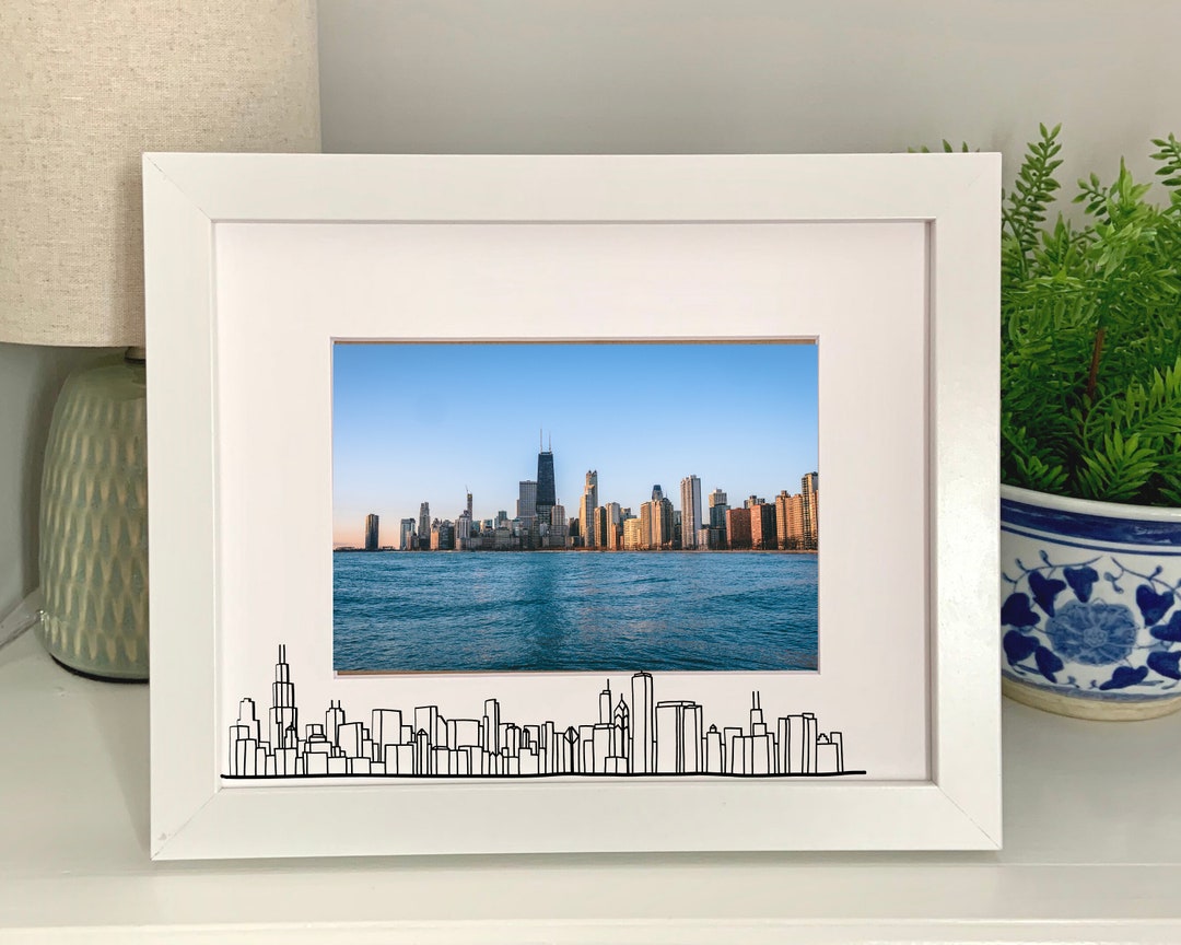 Chicago Picture Frame | Chicago Illinois Skyline | Personalized Picture ...