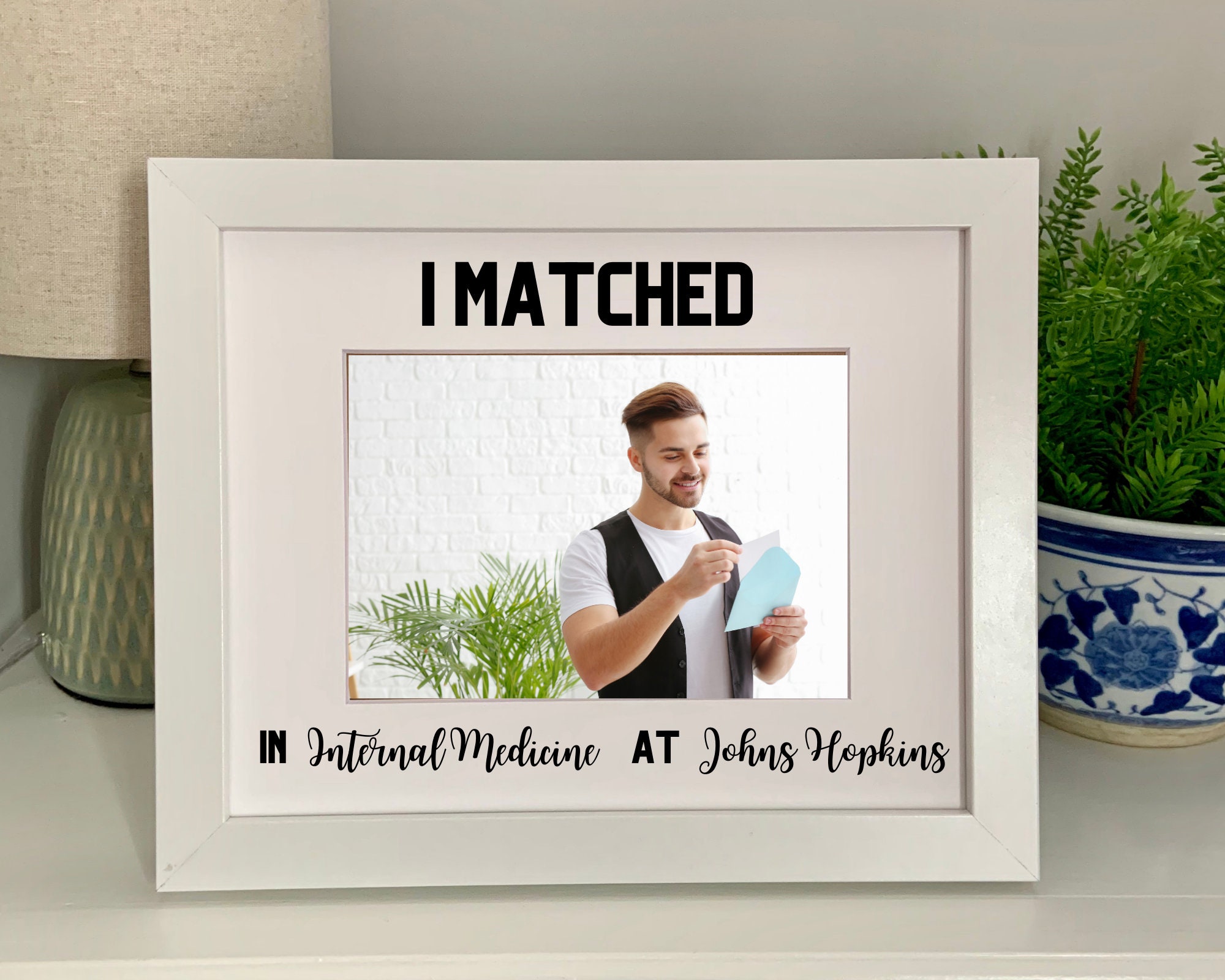 Match Day Picture Frame Gift Physician Picture Frame - Etsy