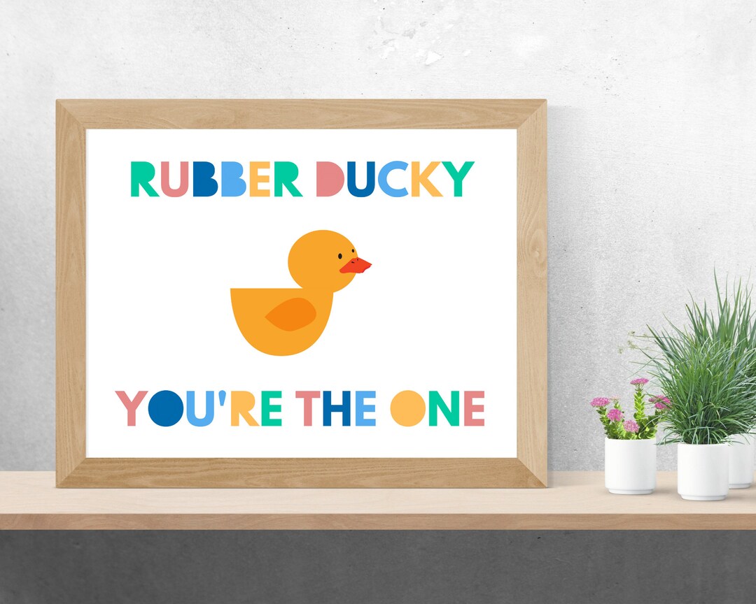 Rubber Duck Bathroom Art Splish Splash Duck 8x10 Print Etsy