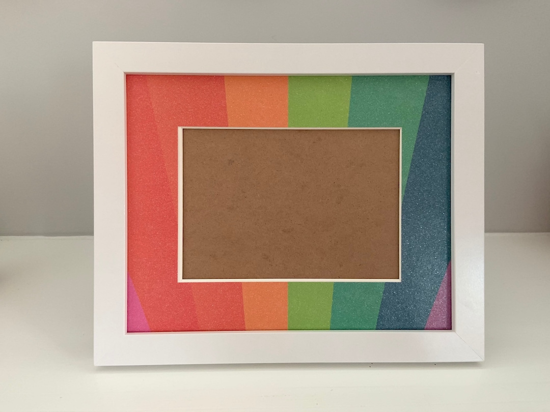 Rainbow Stripes Picture Frame | Personalized Picture Frame 5x7 - Etsy