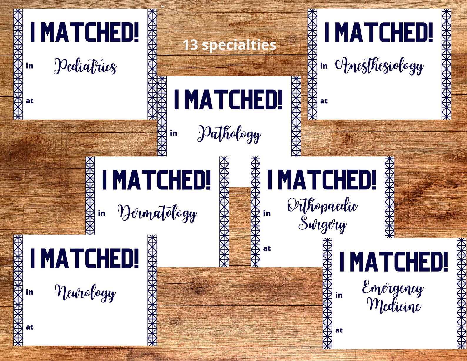 Residency Match Day Signs | 8.5x11 Printable Signs | Virtual Match Day ...