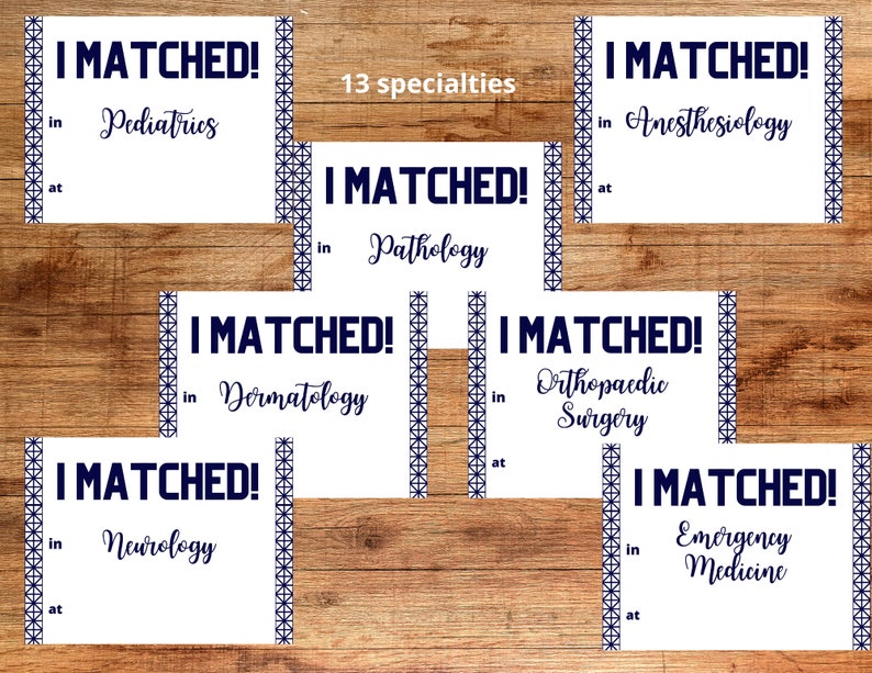 Residency Match Day Signs 8.5x11 Printable Signs Virtual | Etsy