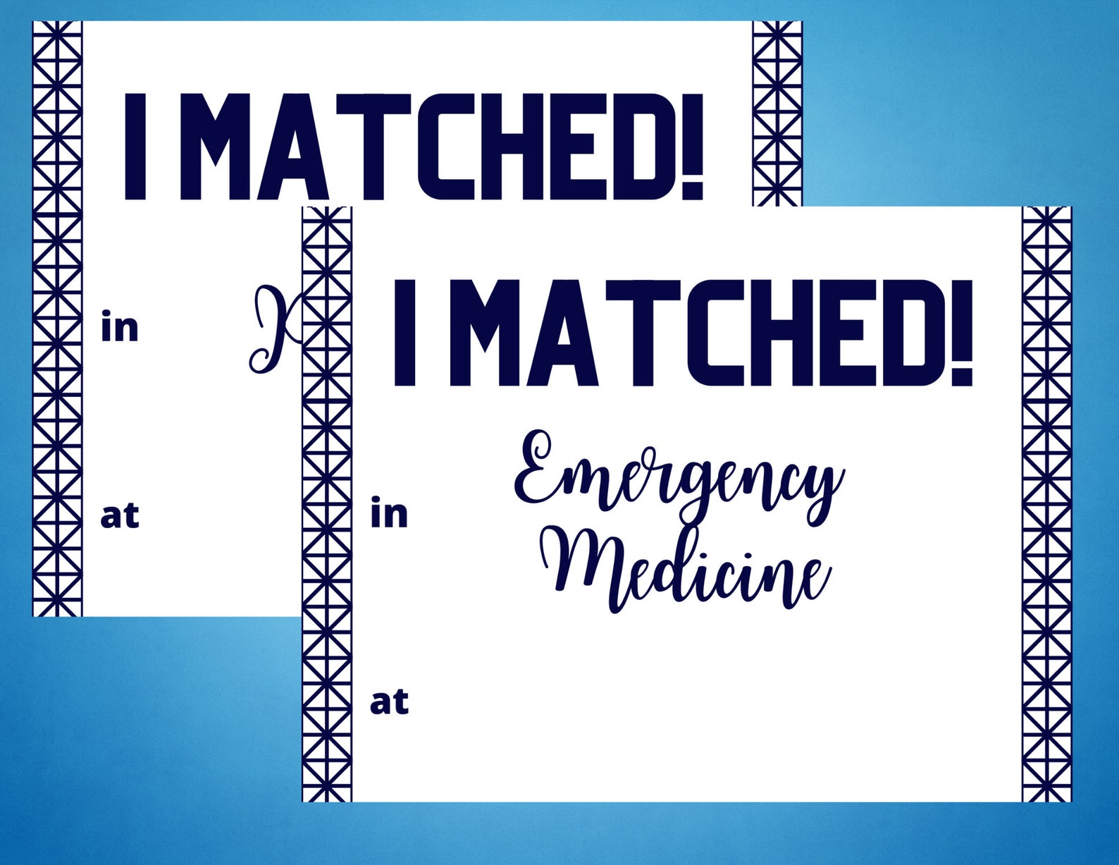 Residency Match Day Signs 8.5x11 Printable Signs Virtual | Etsy