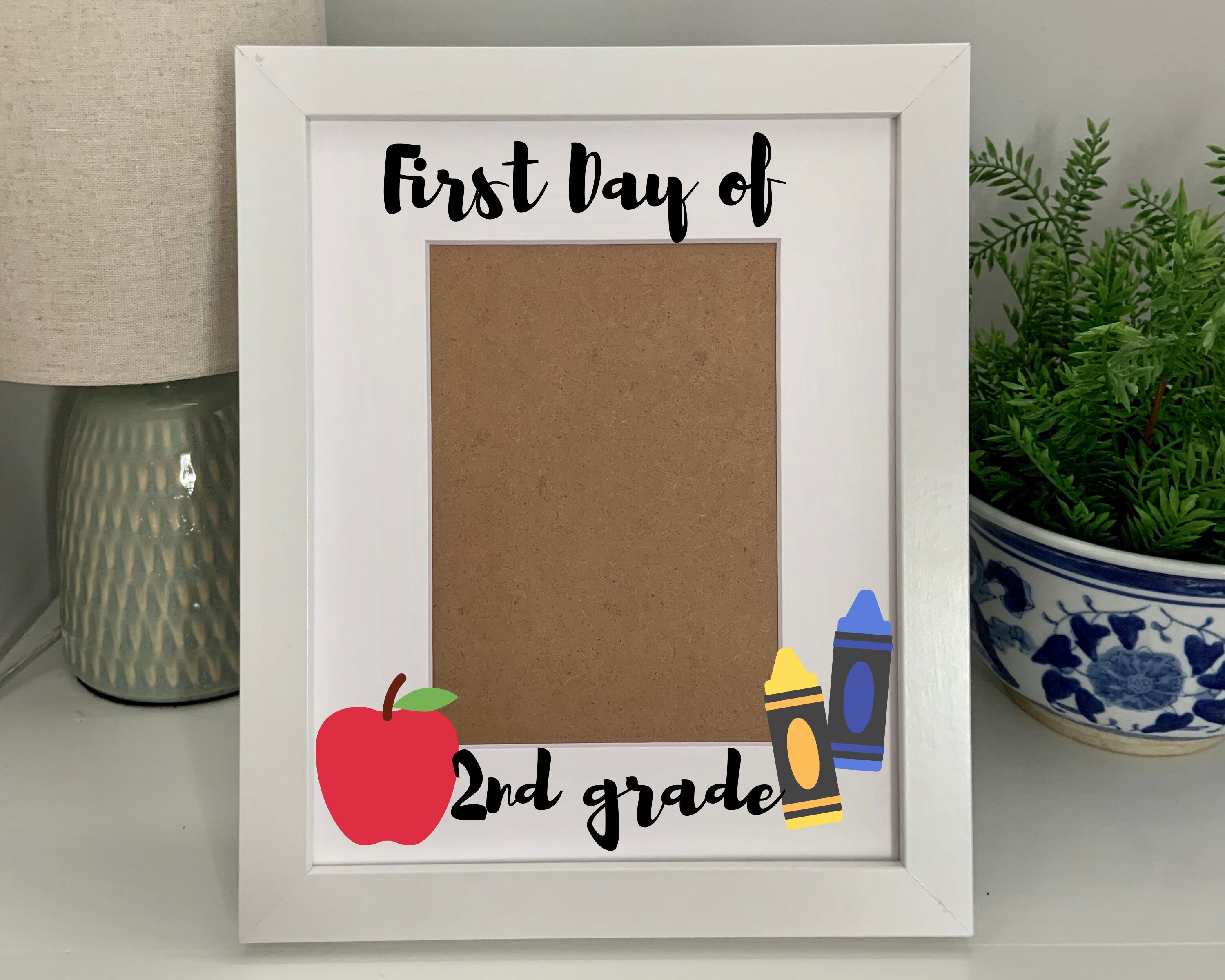First Day of Kindergarten Frame Personalized Grade Picture | Etsy