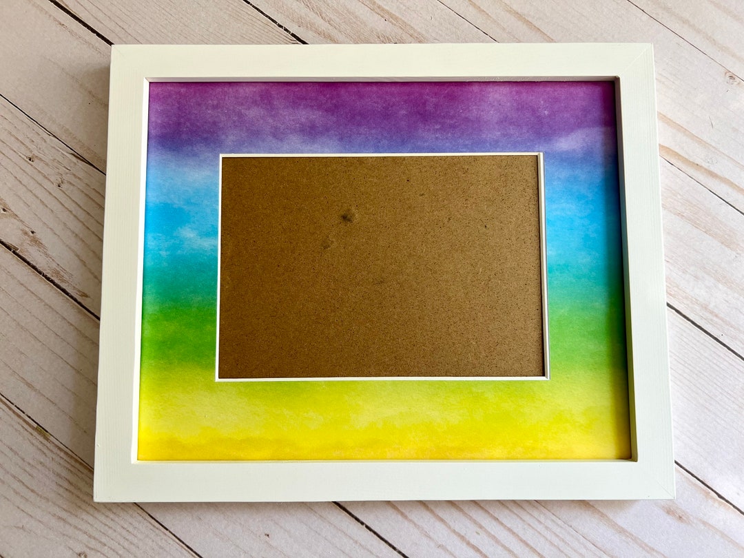 Watercolor Rainbow Picture Frame for Rainbow Baby | Personalized ...