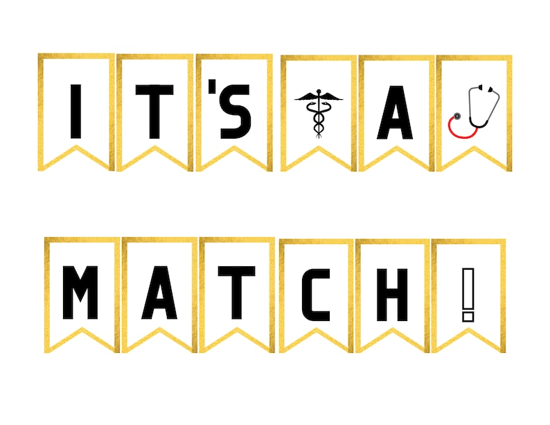 Residency Match Day Printable Banner Digital Download DIY - Etsy
