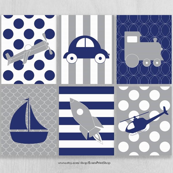 Navy Grey Nursery - Etsy
