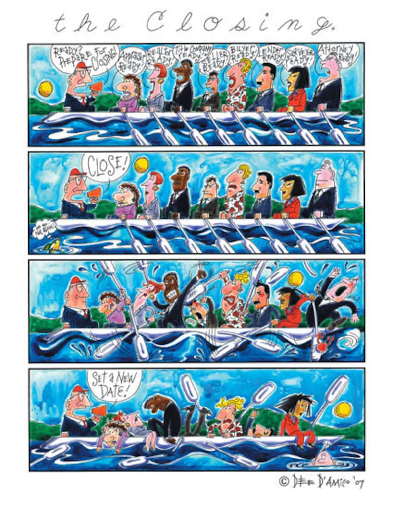 The Closing - a Humorous Look at Real Estate Poster Print - Etsy