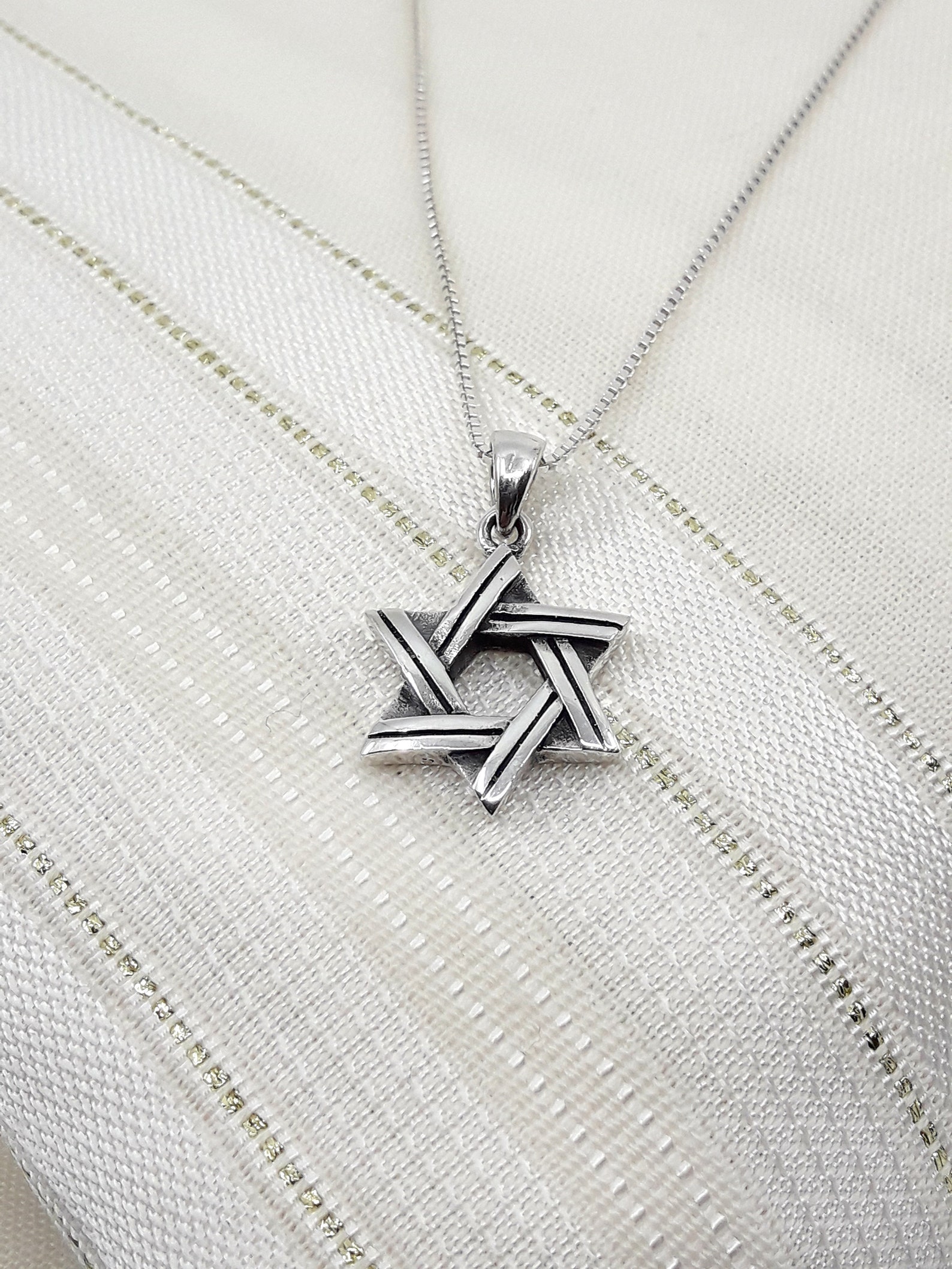 Men Star of David Solid Sterling Silver - Etsy