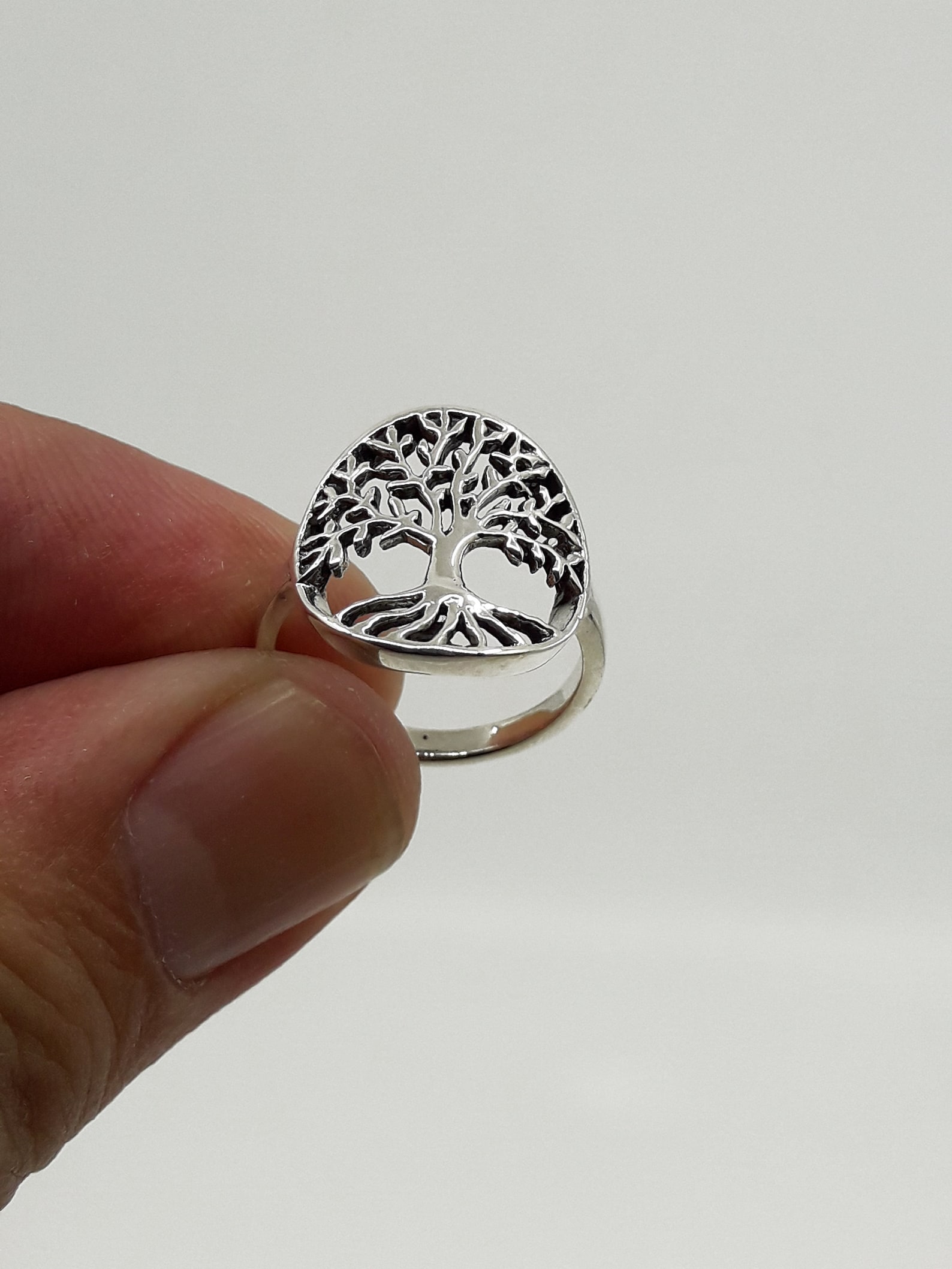 Tree of Life Ring, Engraved Tree Ring in Sterling Silver, Bridesmaid ...