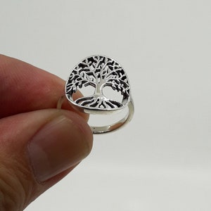 Tree of Life Ring, Engraved Tree Ring in Sterling Silver, Bridesmaid ...