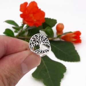 Tree of Life Ring, Engraved Tree Ring in Sterling Silver, Bridesmaid ...