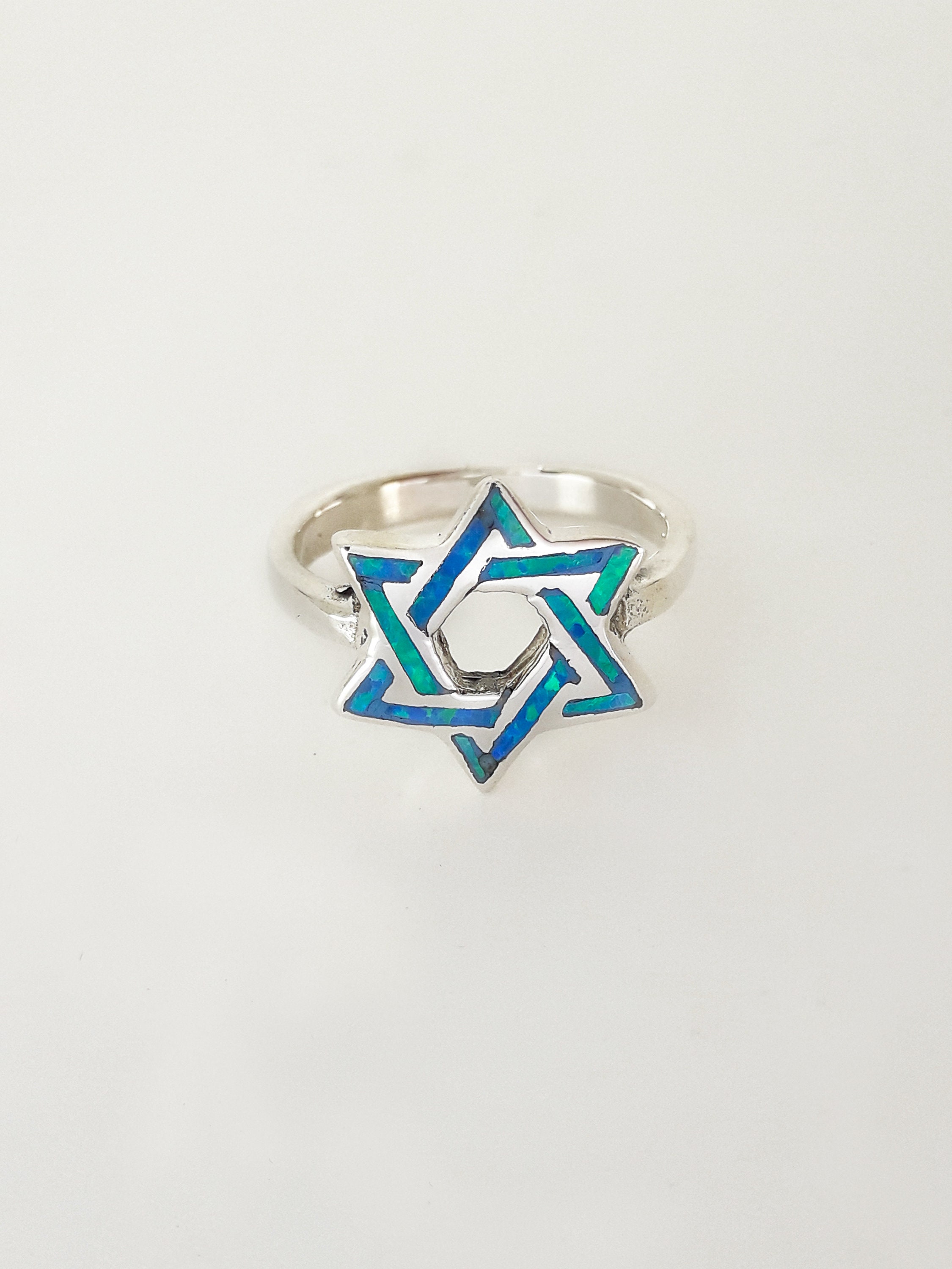Jewish Star of David Opal Ring 925 Silver Ring Jewish Woman | Etsy