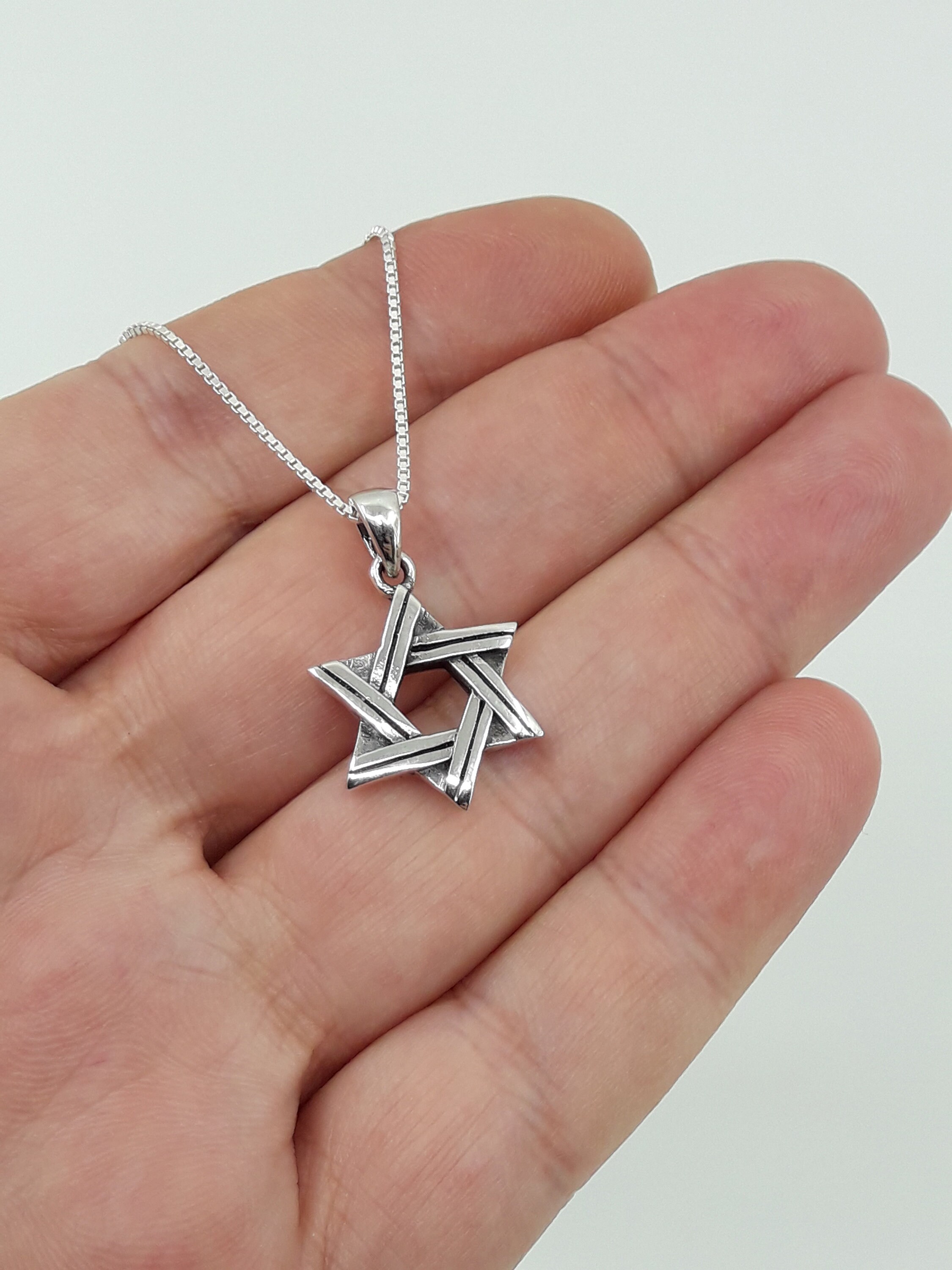Men Star of David Solid Sterling Silver - Etsy