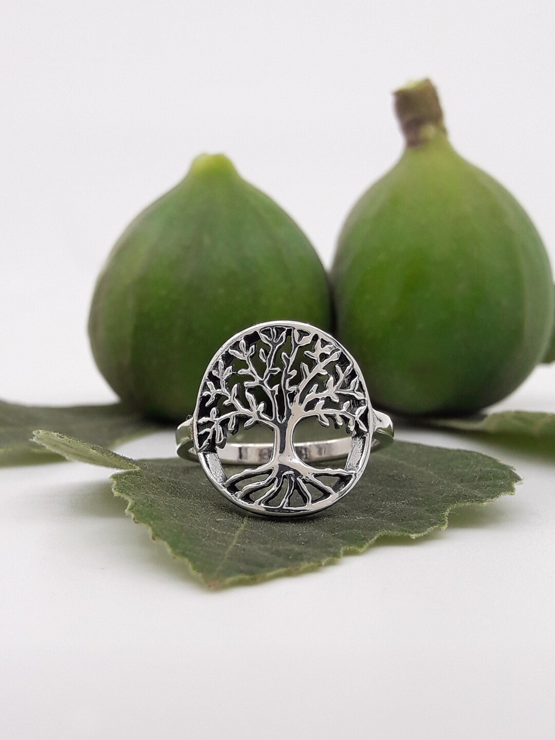 Tree of Life Ring, Engraved Tree Ring in Sterling Silver, Bridesmaid ...