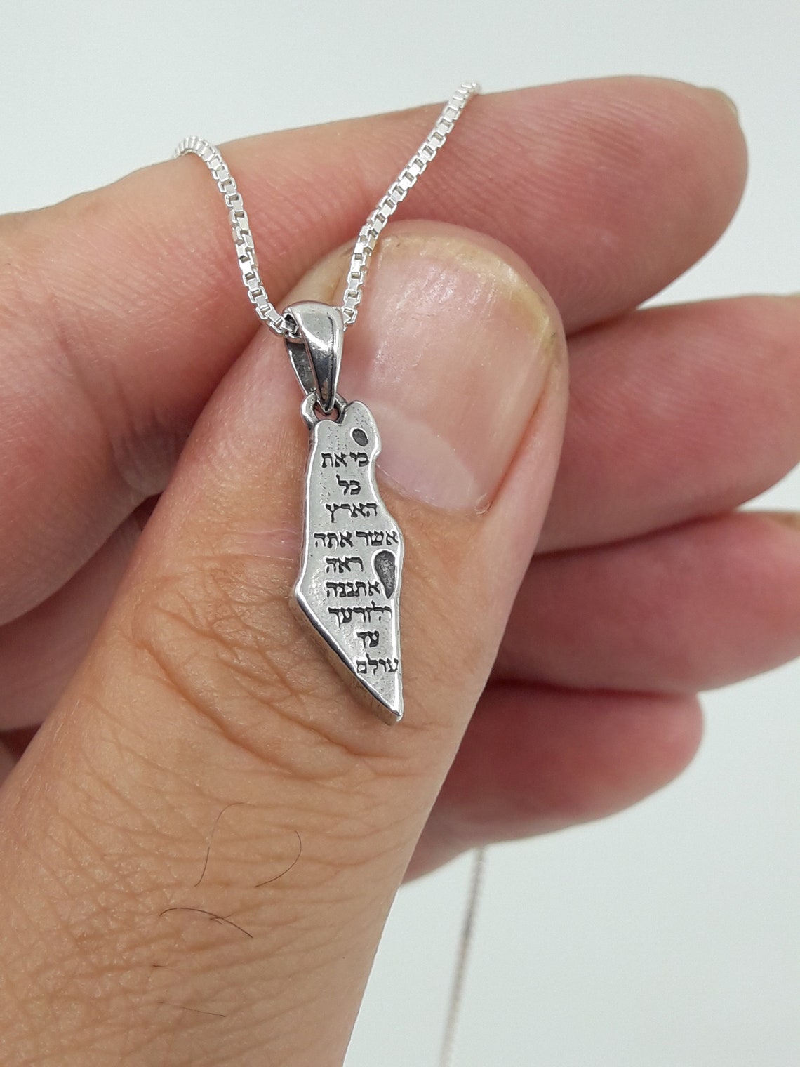 Map of Israel Necklace Inspirational Necklace Judaica - Etsy