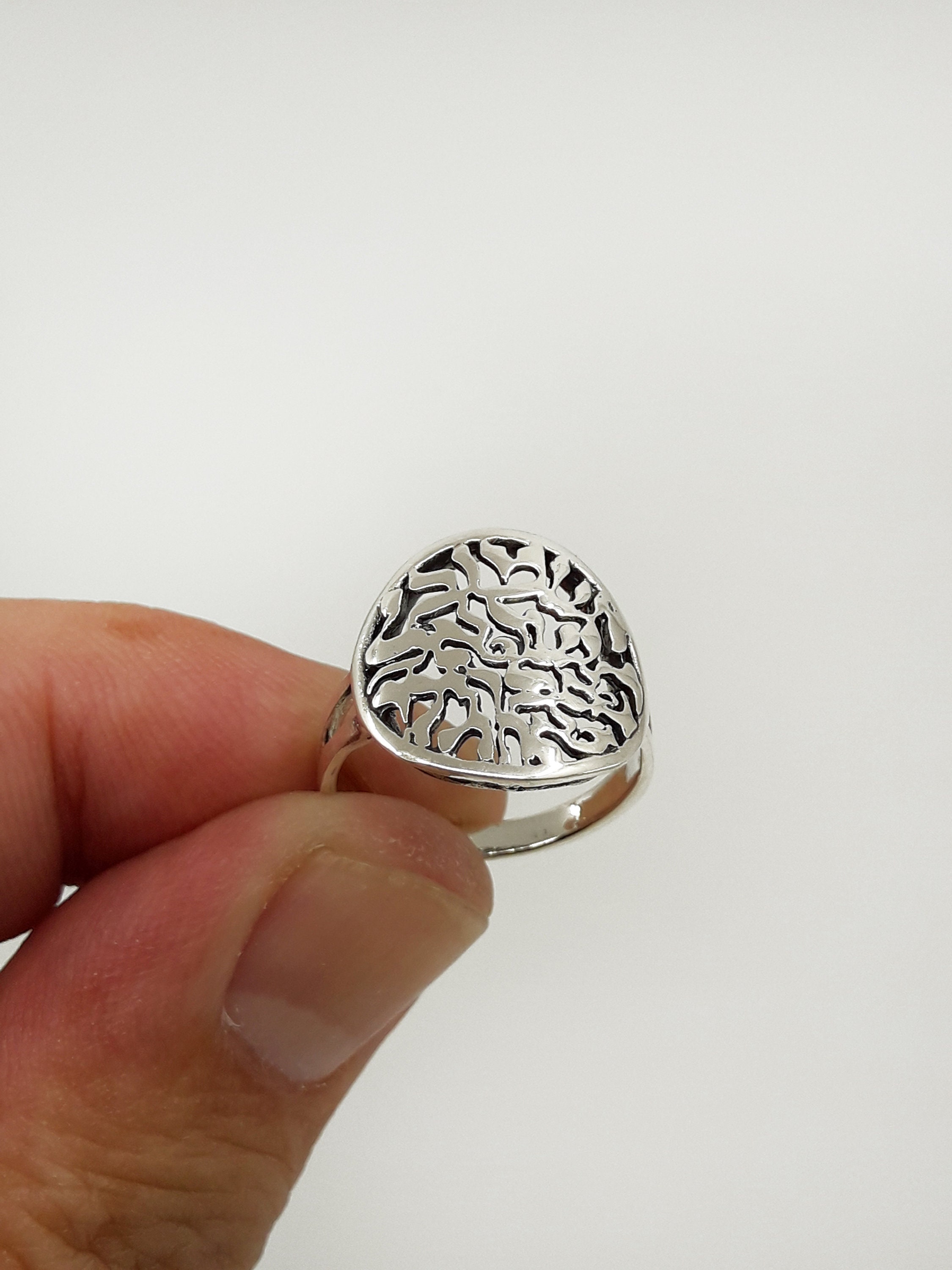 Silver Shema Israel Ring Hebrew Shema Ring Popular Ring - Etsy