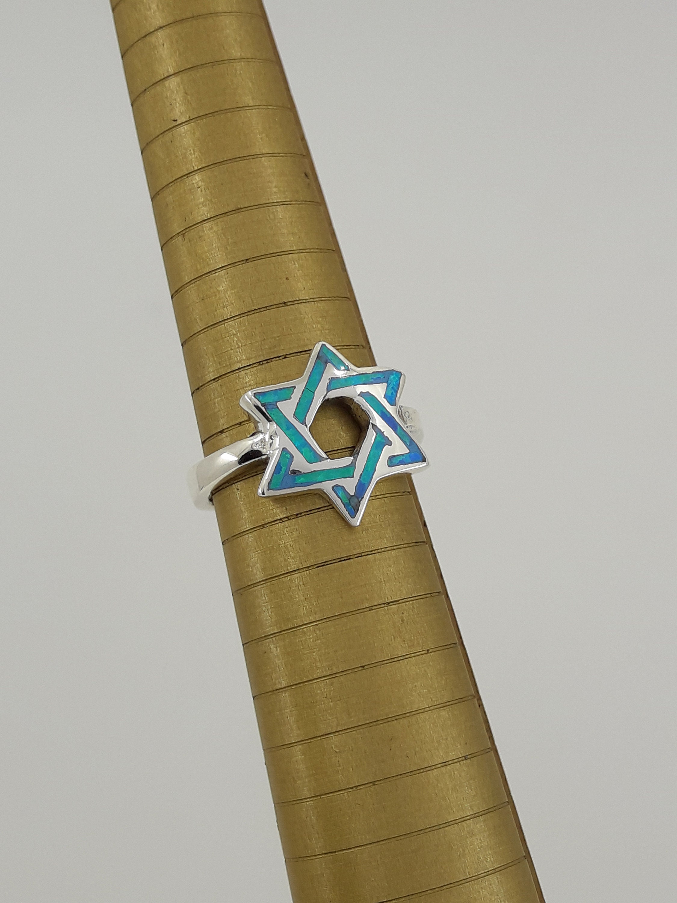Jewish Star of David Opal Ring 925 Silver Ring Jewish Woman | Etsy