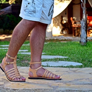 Handmade Greek Gladiator Sandals: Roman Leather Summer Shoes - Etsy