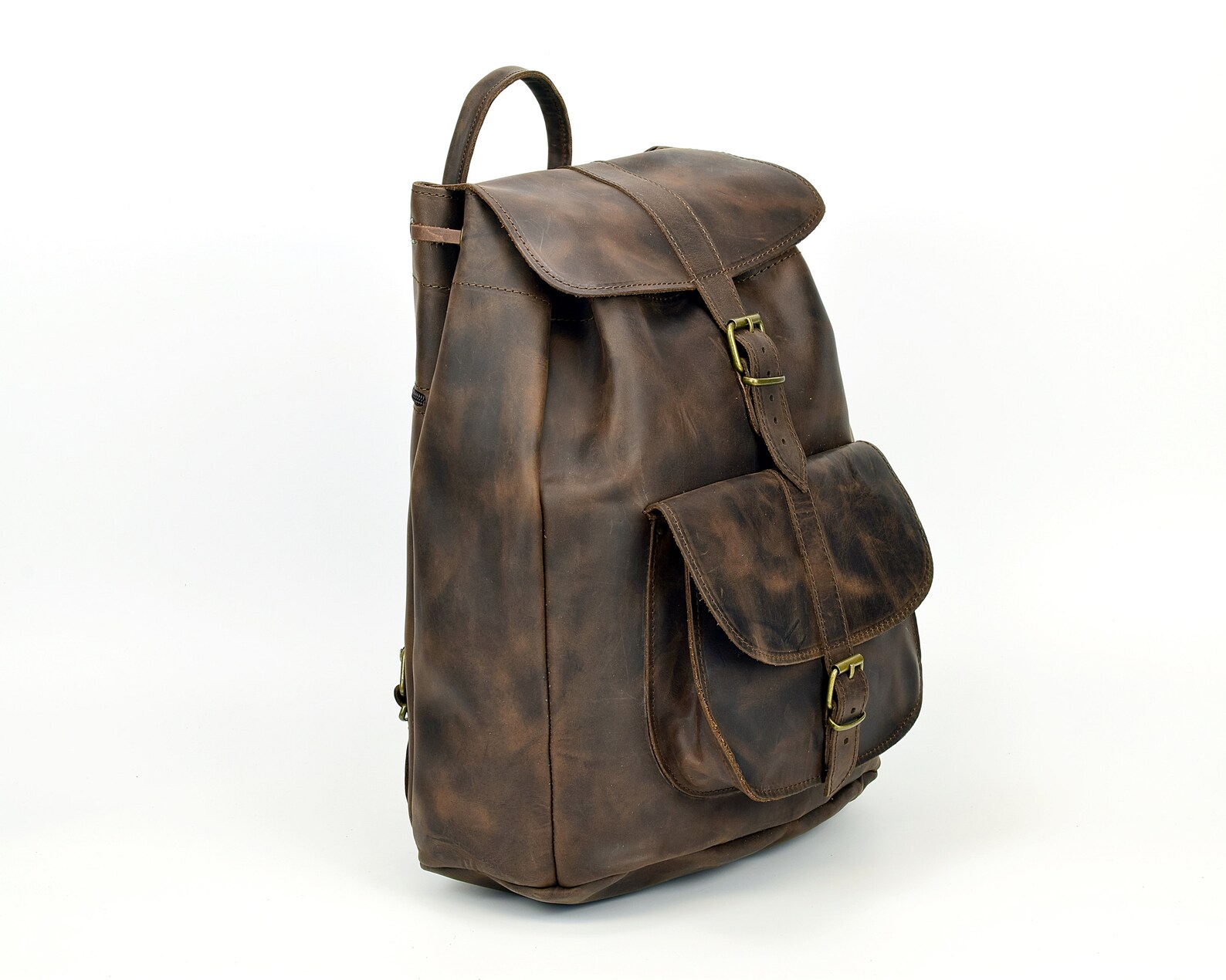 Distressed Leather Backpack: Extra Large Full Grain, Handmade in Greece ...