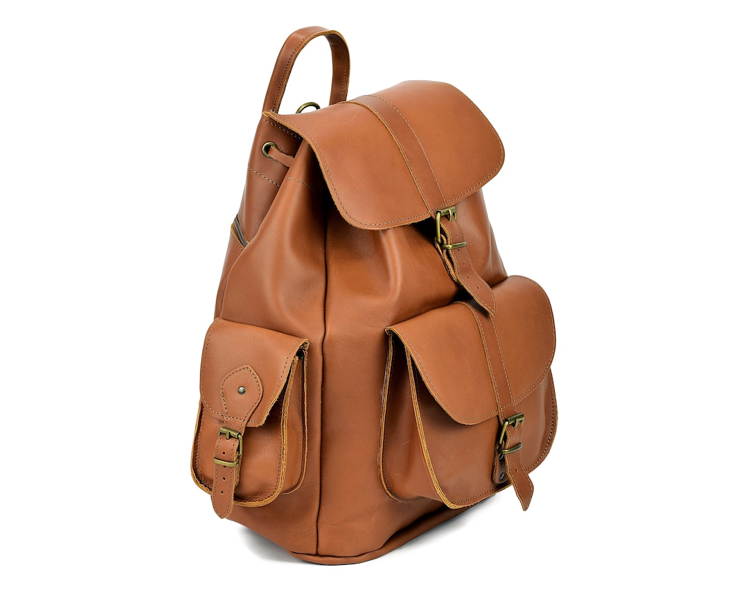Extra Large Leather Backpack Handmade Full-grain Leather Rucksack ...