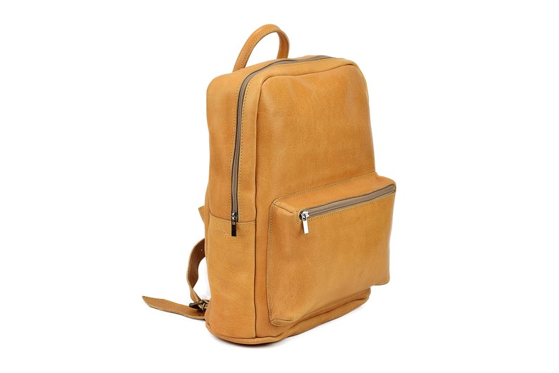 Full Grain Leather Laptop Backpack Office Rucksack 15 Inch | Etsy