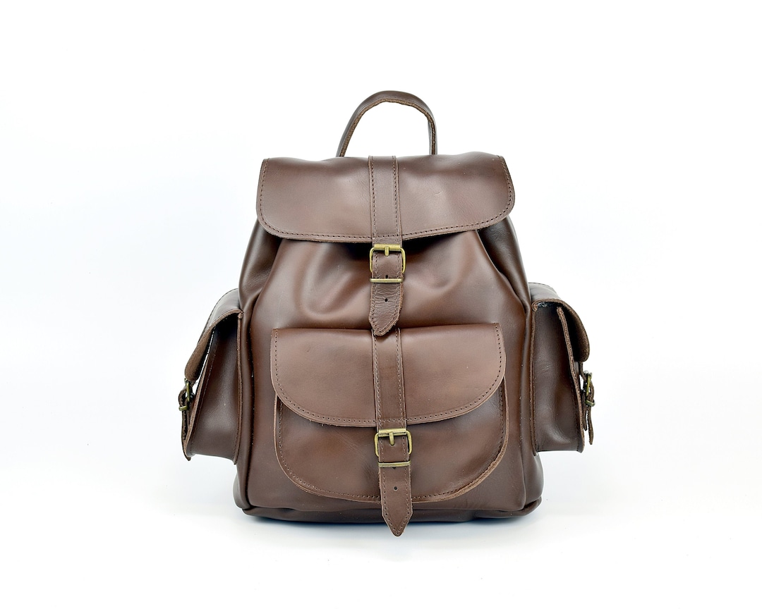 Full Grain Leather Backpack Women. College Backpack From Full Grain ...
